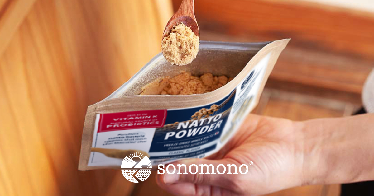 sonomono® Natto Powder - Premium Japanese Probiotics with Vitamin K2 ...